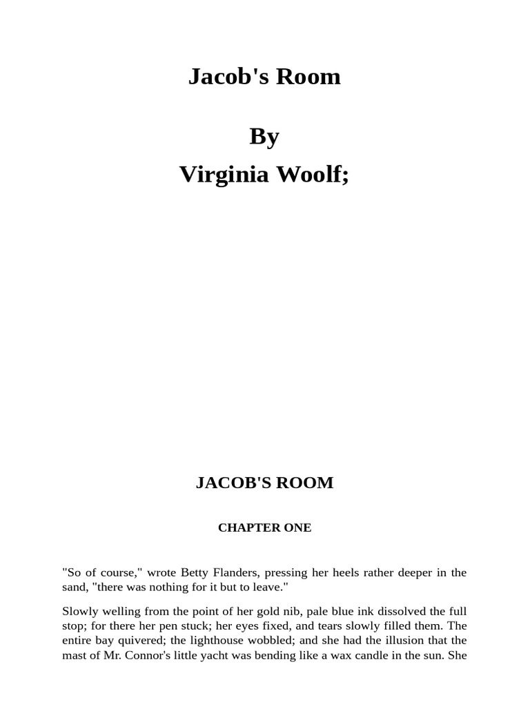 Jacobs Room Virginia Woolf | PDF
