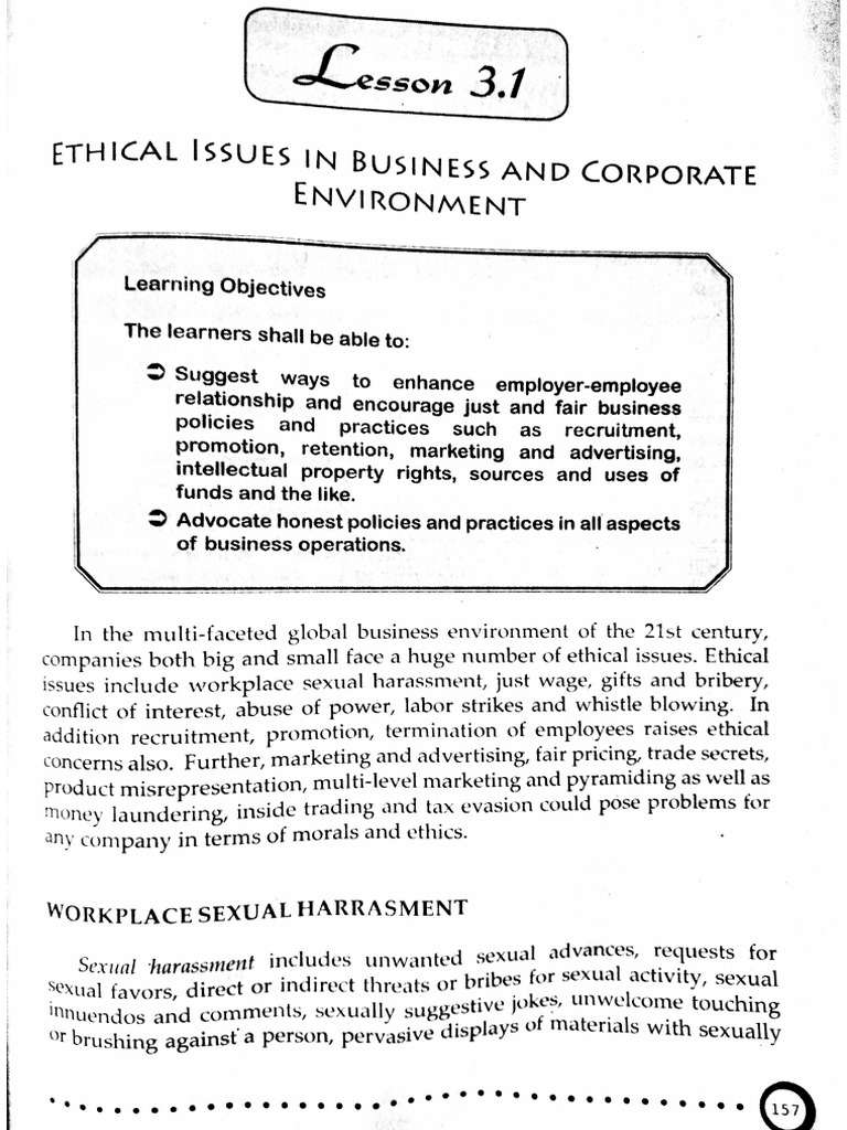 Business Ethics Ethical Issues | PDF