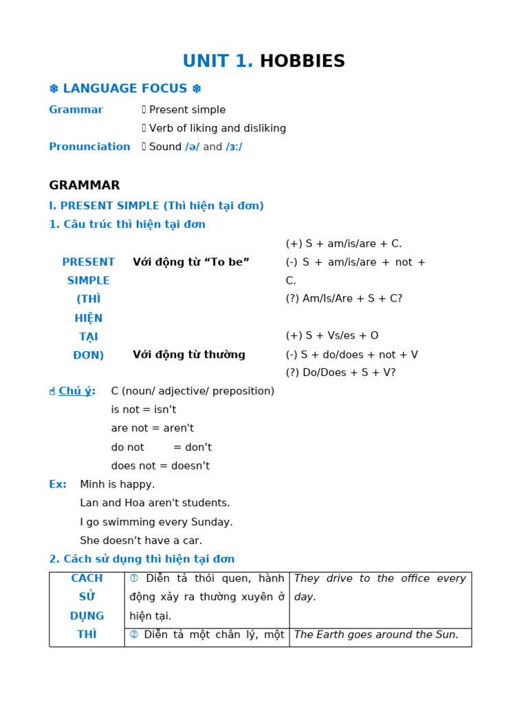 Unit 1. Hobbies | PDF