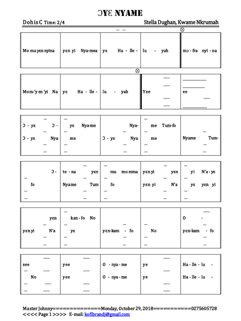 Oye Nyame by Stella Doughan Tonic | PDF
