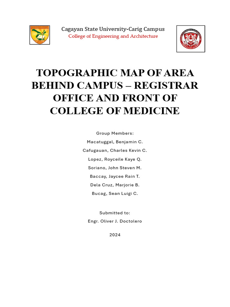 Topographic Map Survey at CSU Carig | PDF | Topography | Map