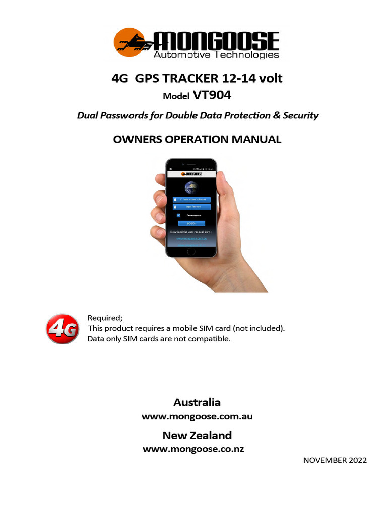 VT904 - Full User Manual v2 | PDF | Global Positioning System | Telephone