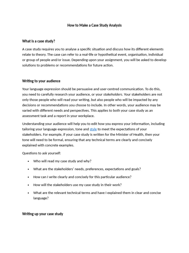 How To Make A Case Study Analysis | PDF | Theory | Methodology