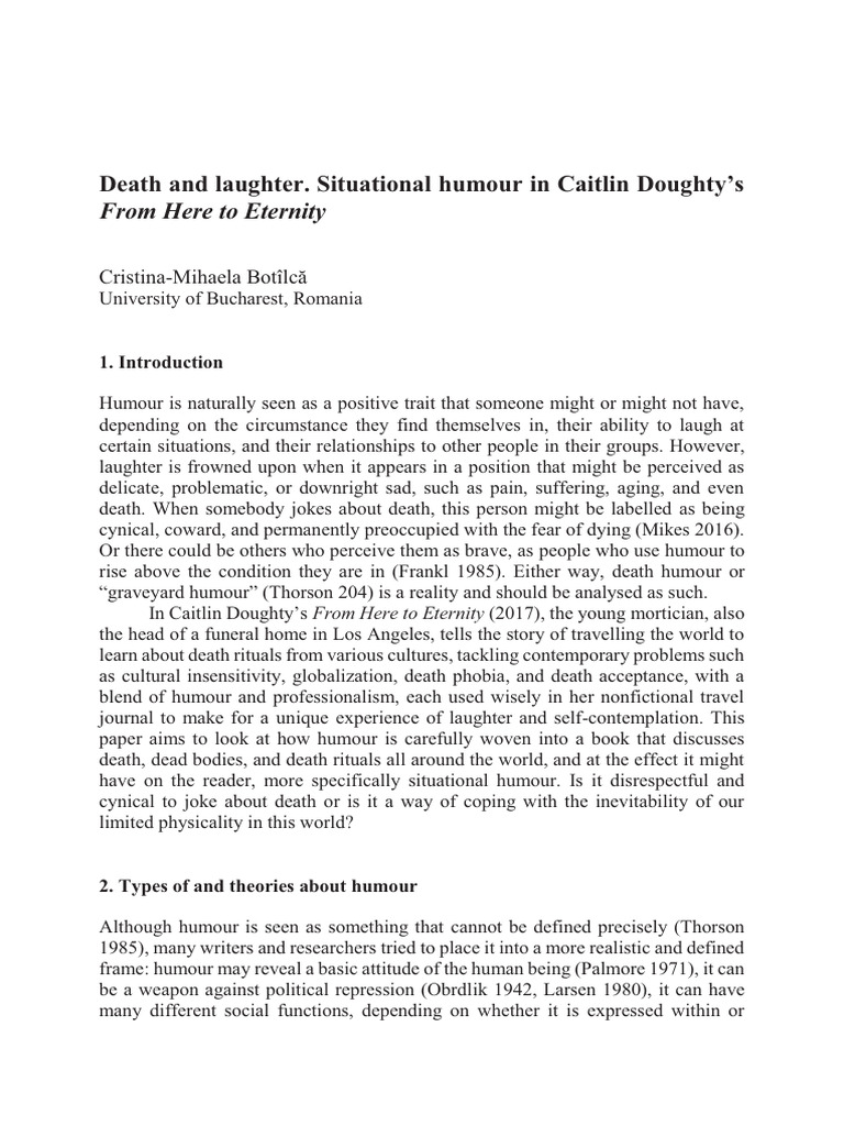 Death and Laughter Situational Humour in | PDF | Laughter | Humour