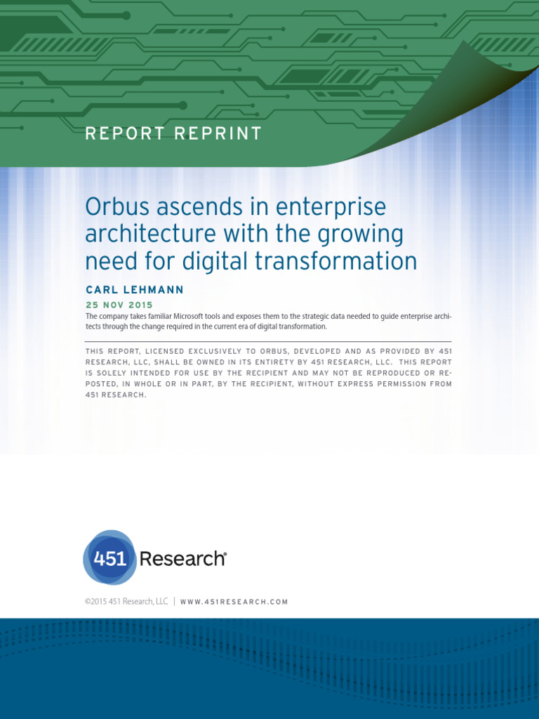 451-research-orbus-software-impact-report-nov-2015 | PDF | Enterprise ...