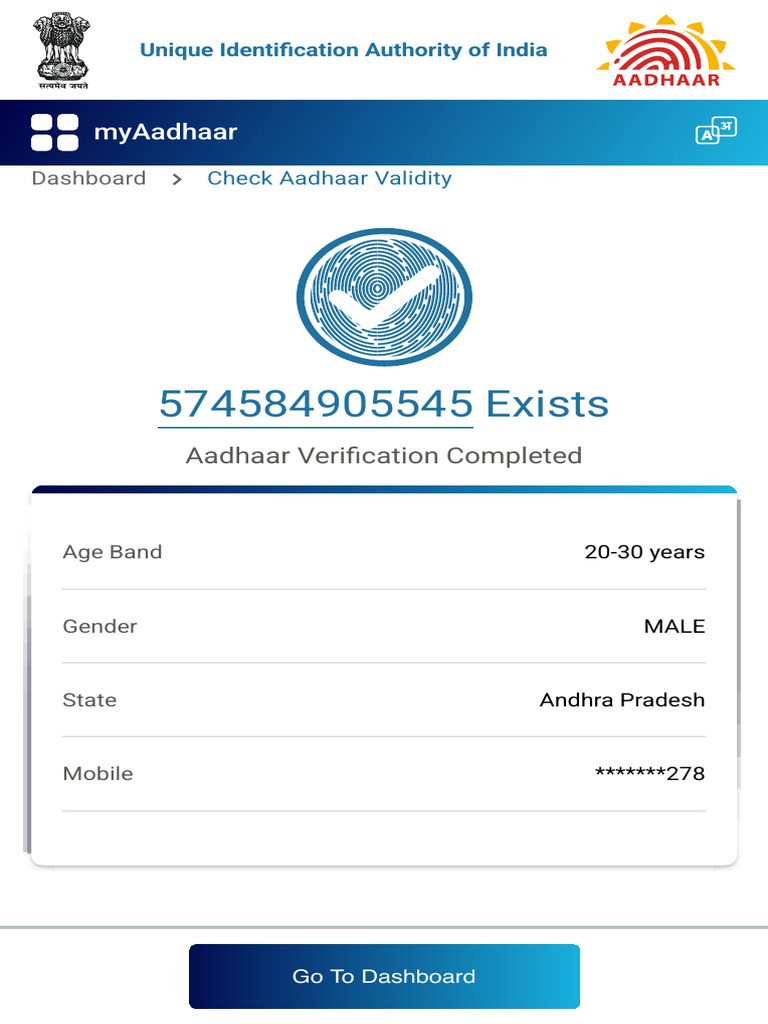 MyAadhaar - Unique Identification Authority of India Government of ...