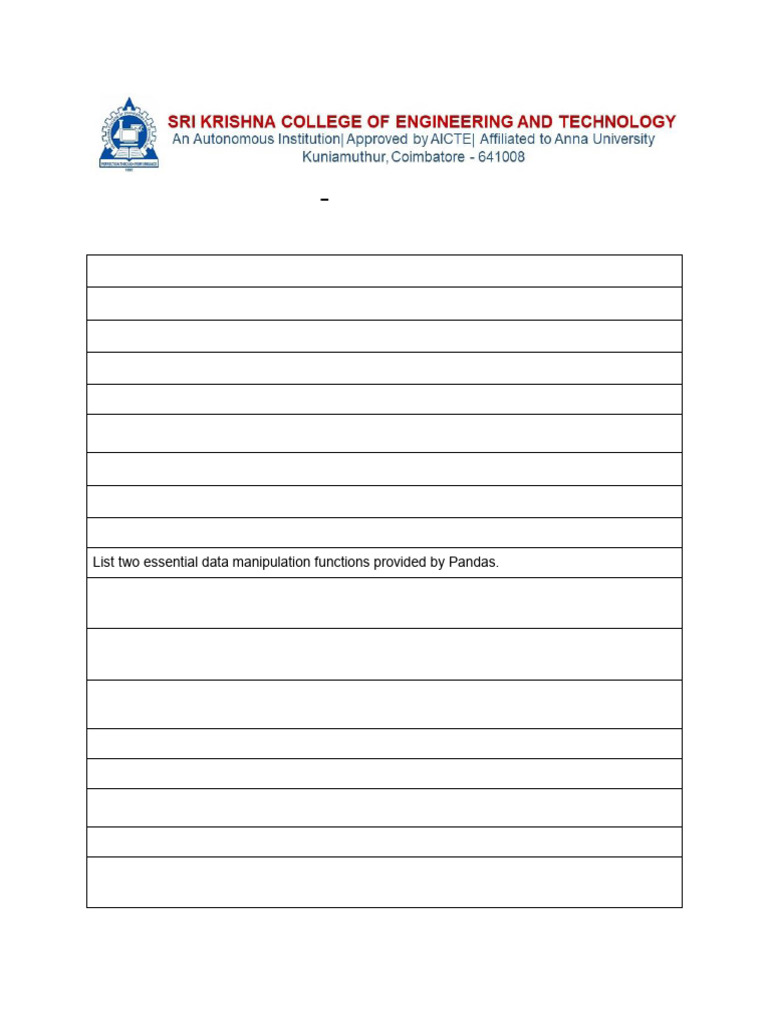 Question Bank - Python Cia 3 | PDF | Computer Science | Software ...