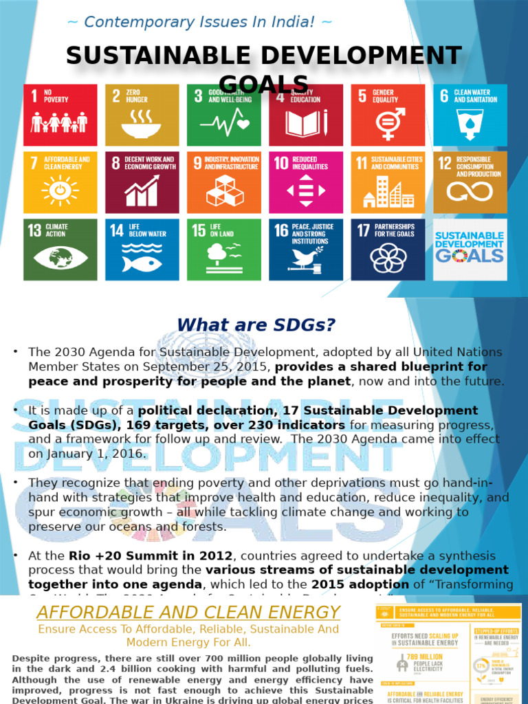 SDGs FC SEM II PROJECT | PDF | Sustainability | Climate Change