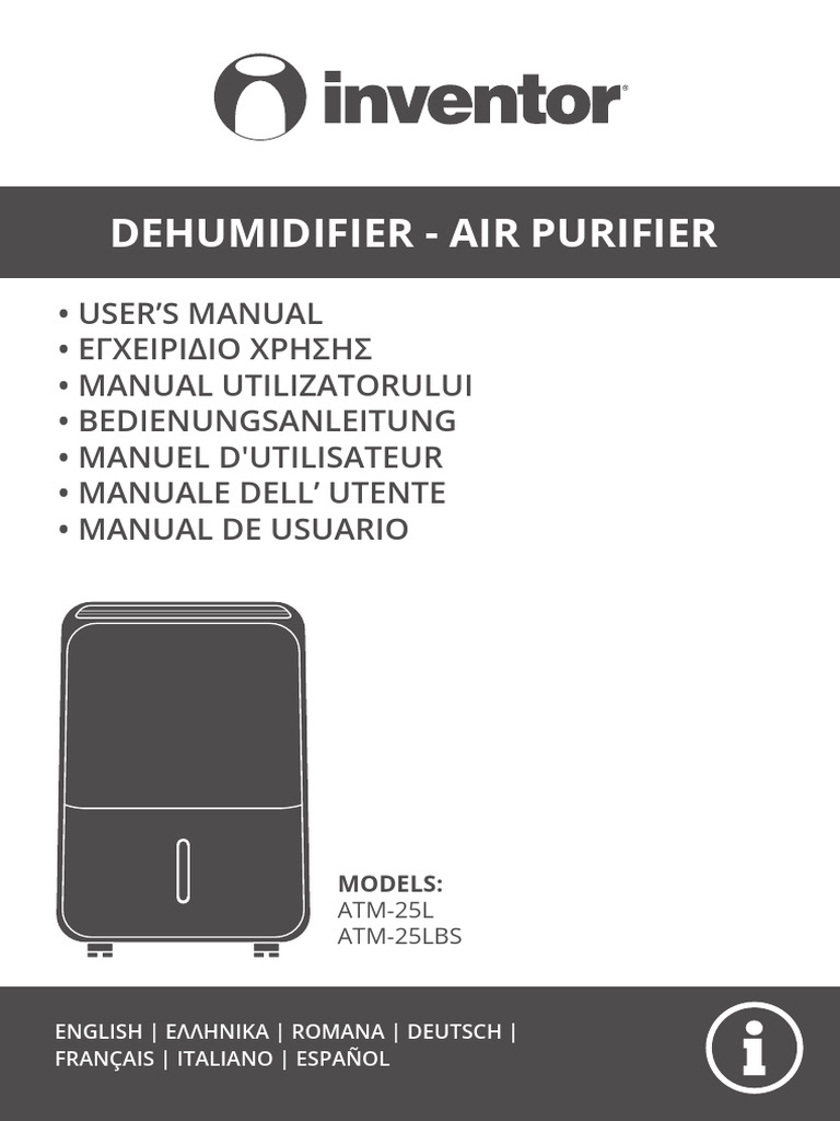 Inventor ATM-25L Dehumidifier | PDF | Ac Power Plugs And Sockets ...