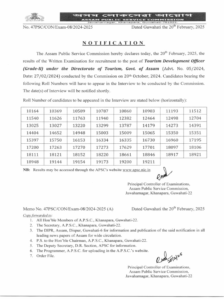 Notif Result TDO 05 2024 20022025 | PDF