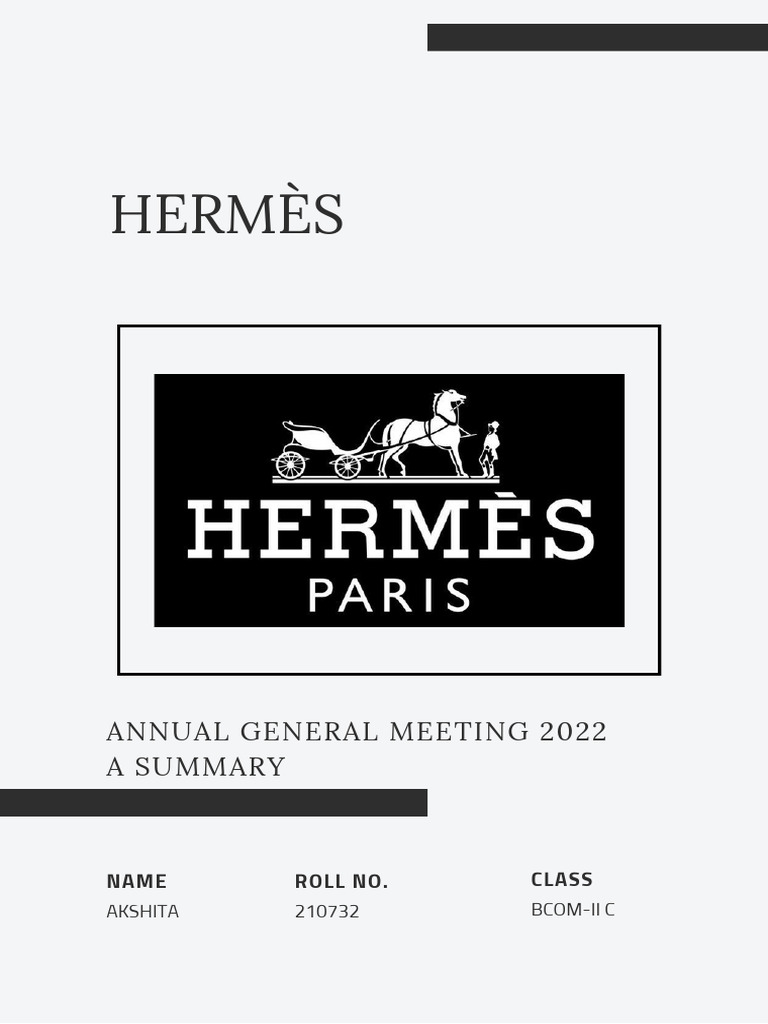 Hermès (2) Annual Report Project | PDF | Business