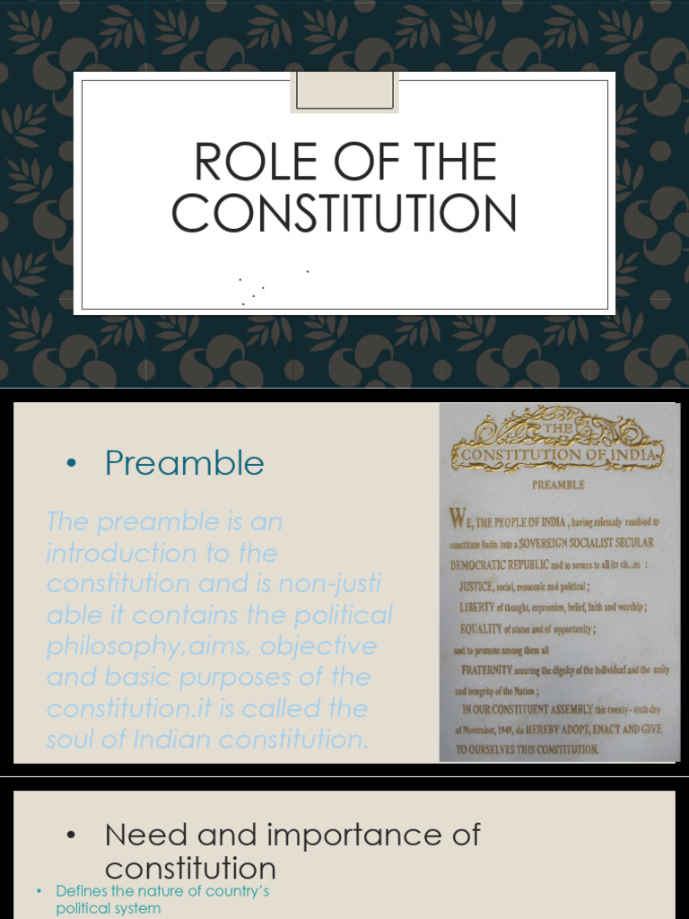 Constitution Ppt | PDF