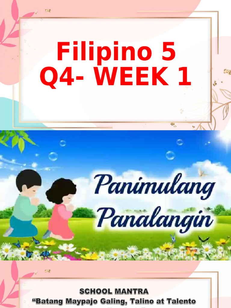 FILIPINO5-Q4-WK1 | PDF