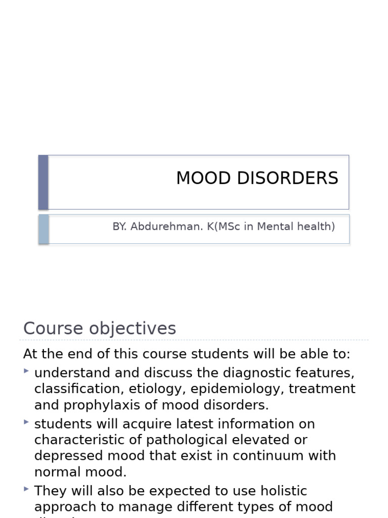 Understanding Mood Disorders: A Comprehensive Guide | PDF | Bipolar ...