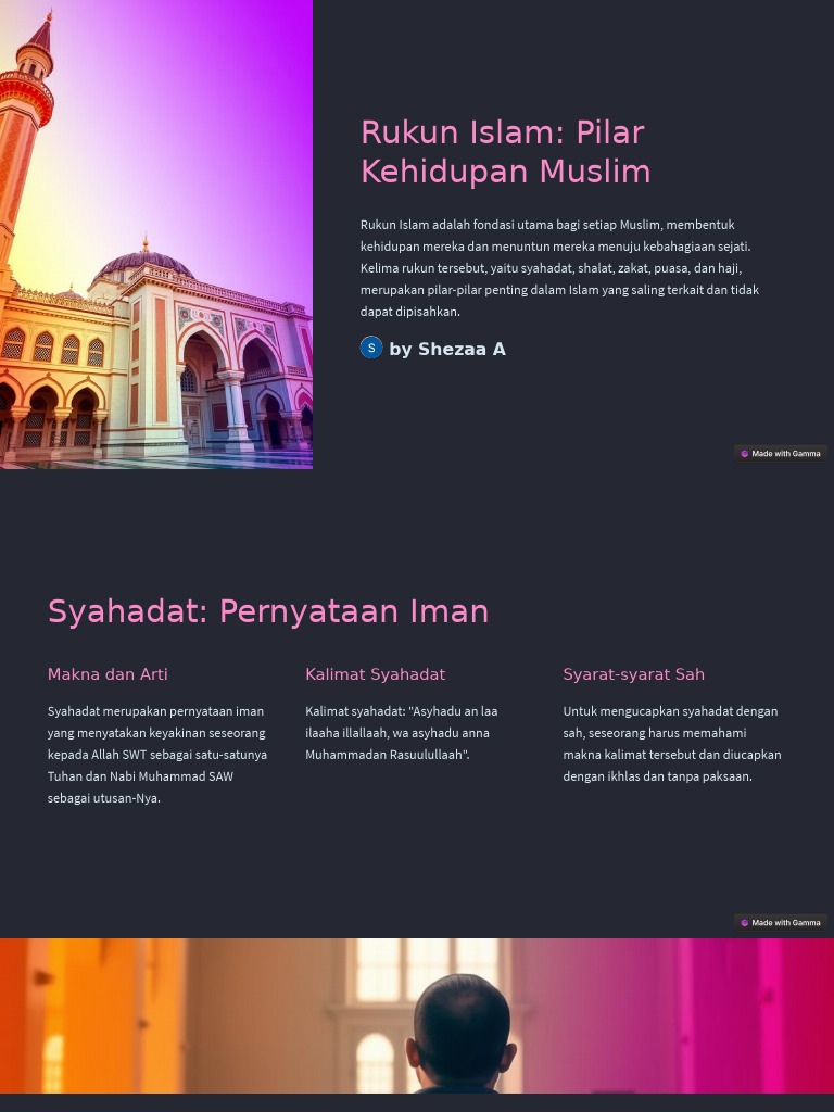 Rukun Islam Pilar Kehidupan Muslim | PDF