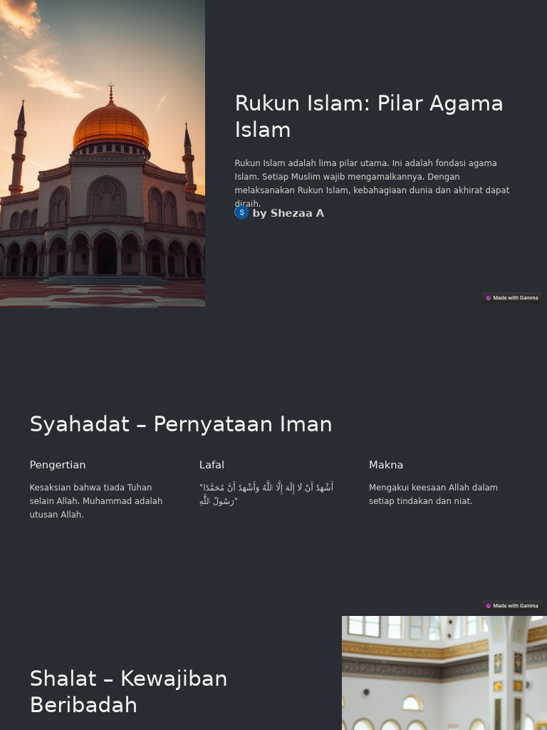 Rukun Islam Pilar Agama Islam | PDF