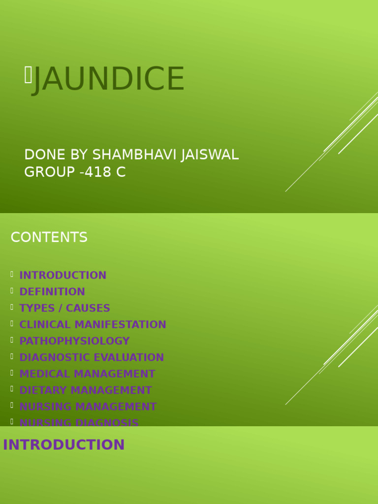 Understanding Jaundice: Types and Management | PDF | Medical ...