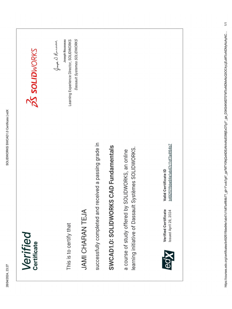 Charan EdX Certificates | PDF