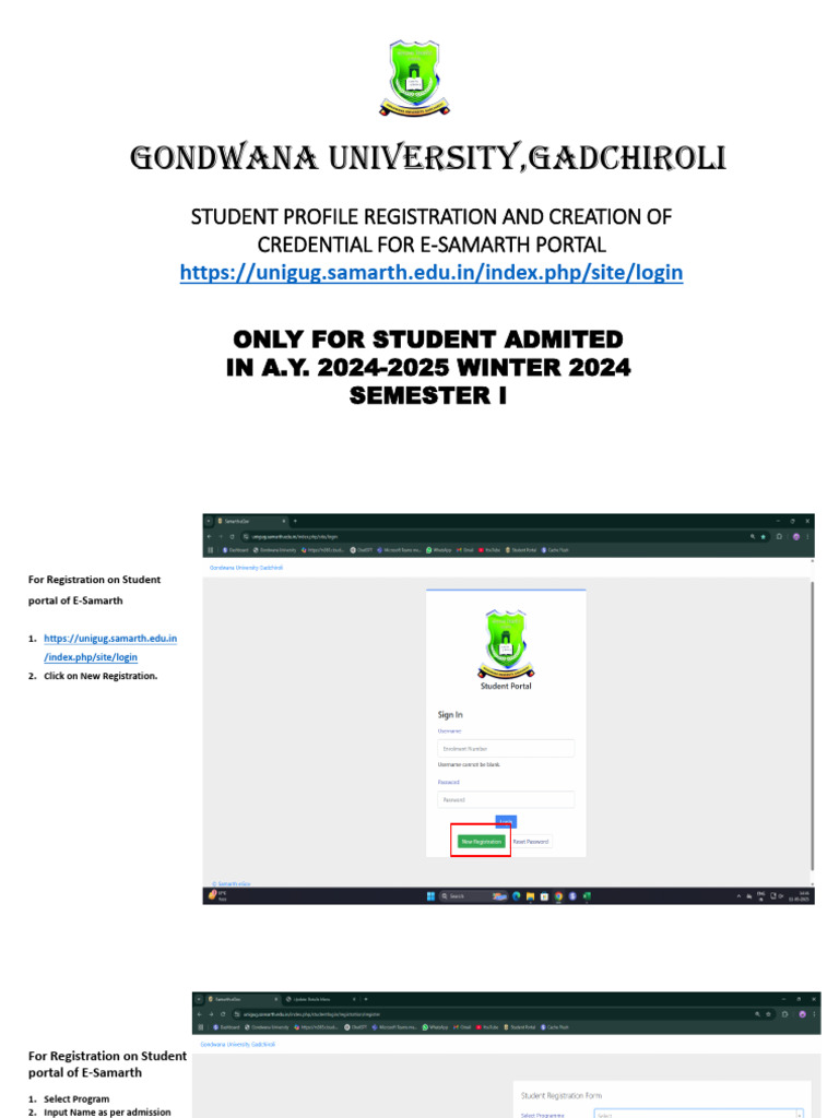 Student Portal Registration Process | PDF