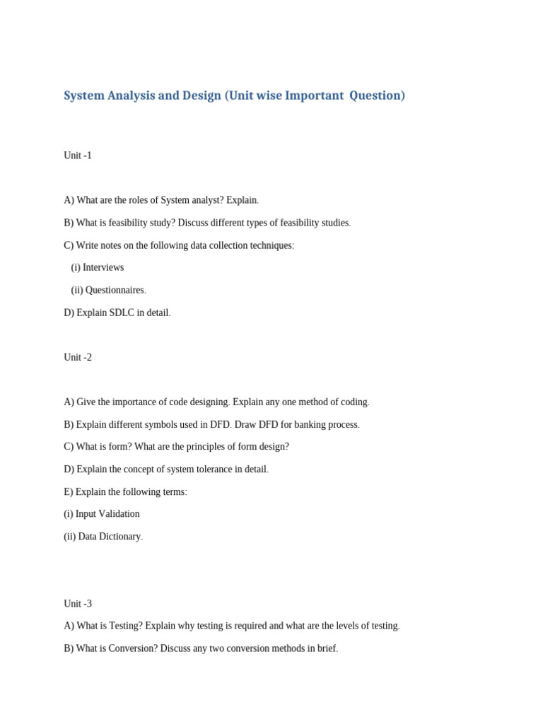 SAD System Analysis and Design | PDF