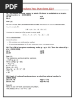 Class10 Math RealNumbers PYQ 2010-2025 | PDF | Numbers | Real Number
