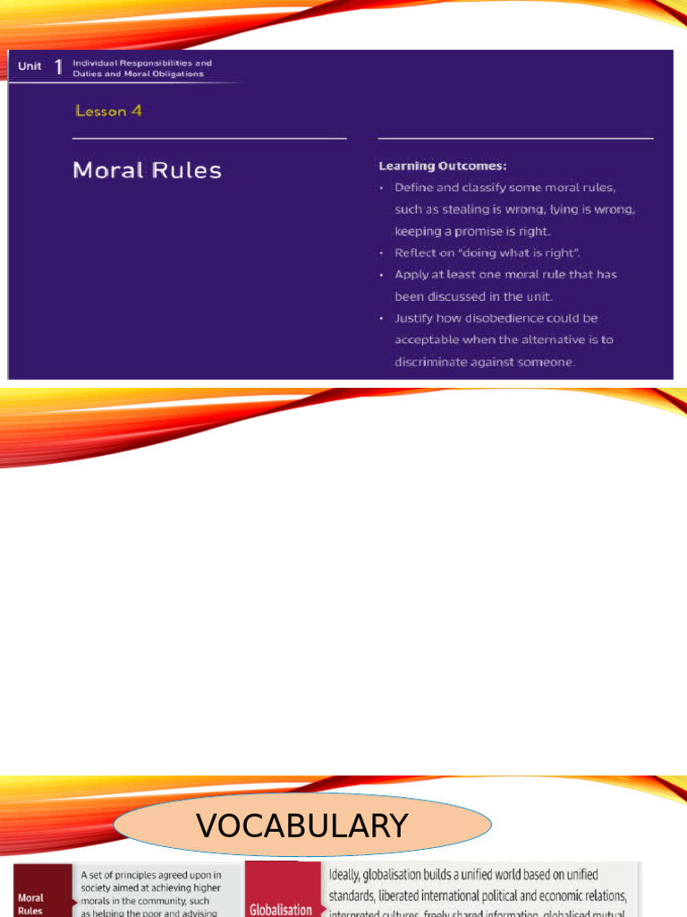 Lesson - 4 Moral Rules | PDF