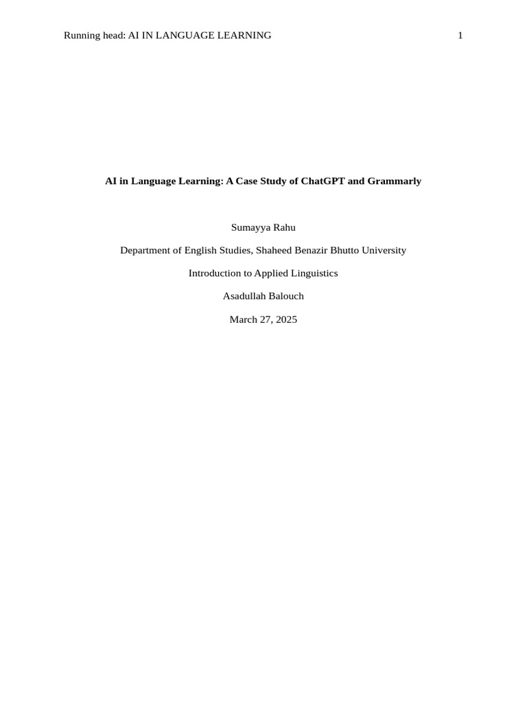 Ai Tools In Language Learning Impact Pdf Methodology Artificial