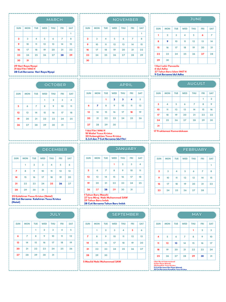 Salinan Kalender Meja Lucu - 20241119 - 171923 - 0000 | PDF | Holidays ...