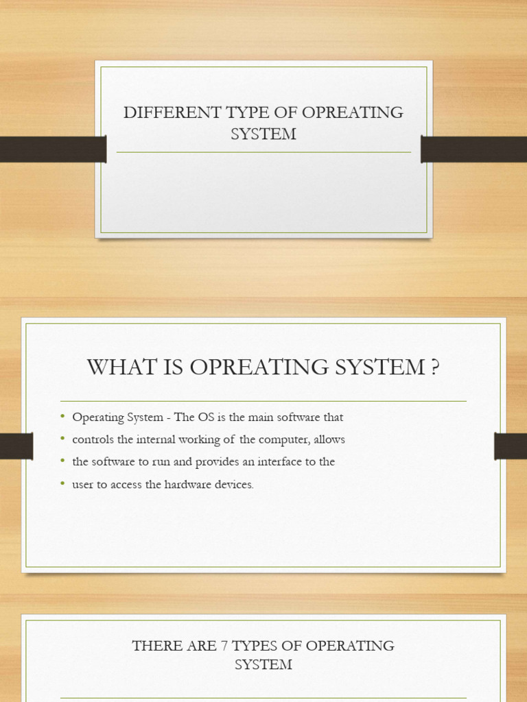 DIFFERENT TYPE OF OPREATING SYSTEM | PDF | Operating System | Embedded System