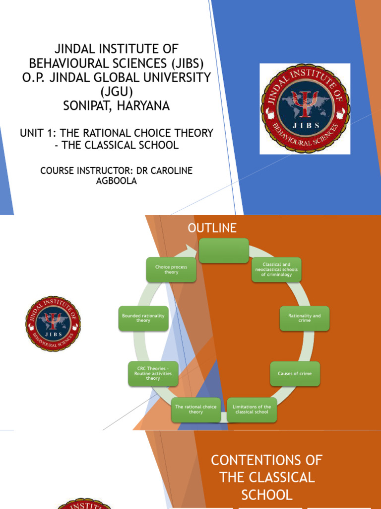 JGU. Theories of Crime. Unit 1. Classical School. Slides. | PDF | Crime ...