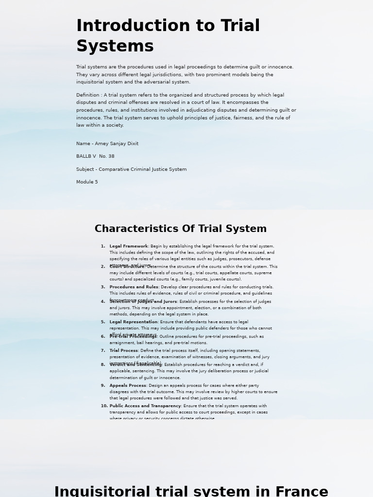 Comparative Overview of Trial Systems | PDF | Trials | Prosecutor