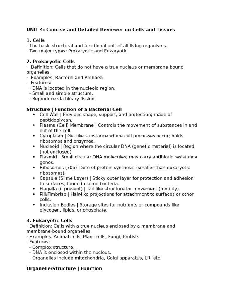 Cells and Tissues Reviewer | PDF | Cell (Biology) | Meiosis