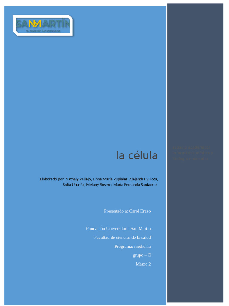 Trabajo Biologia Molecular | PDF | Biología Celular) | Citoplasma