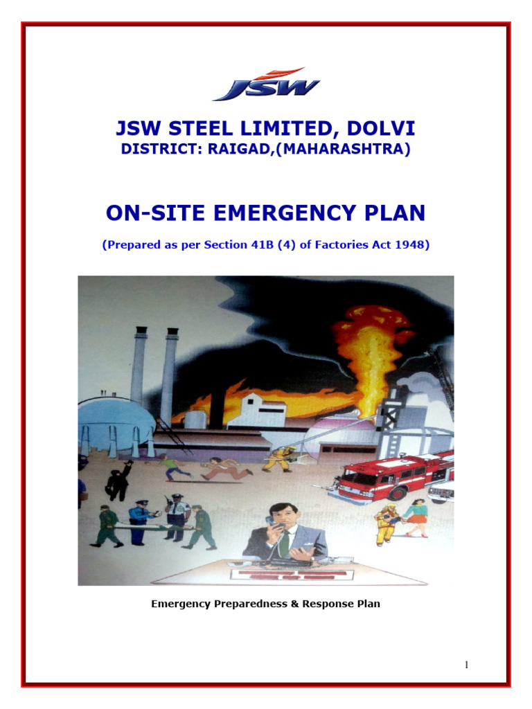 JSW Dolvi On-Site Emergency Plan | PDF | Iron | Blast Furnace