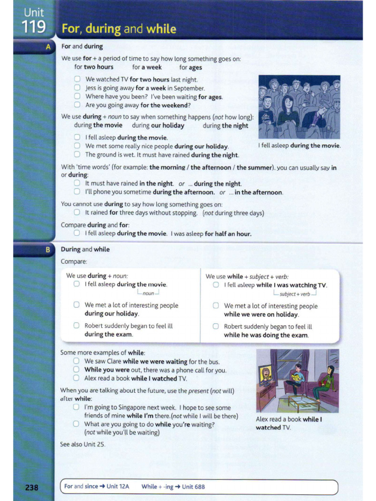 Time Conjunctions (Of, During, While) | PDF