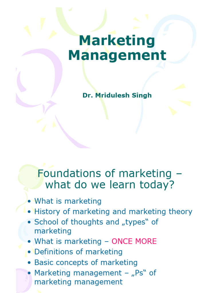 Introduction-to-Marketing-Management | PDF | Marketing | Customer