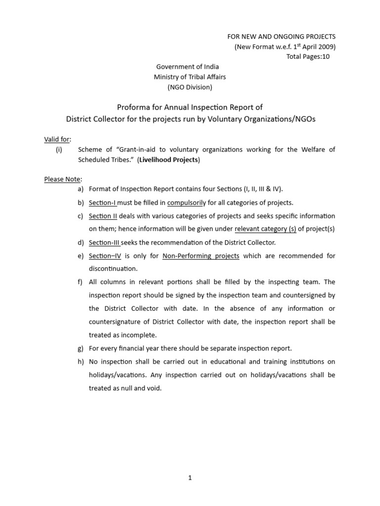 IR Template Livelihood Project - NGO | PDF