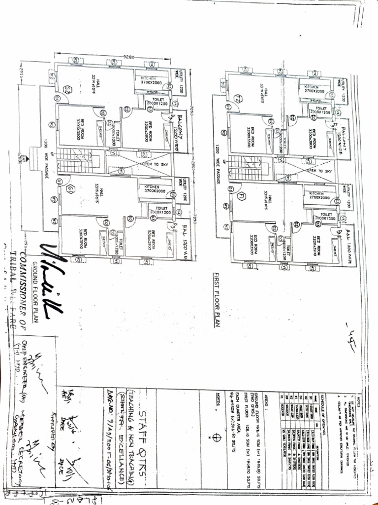 Staff Quarters Floor Plan Details | PDF