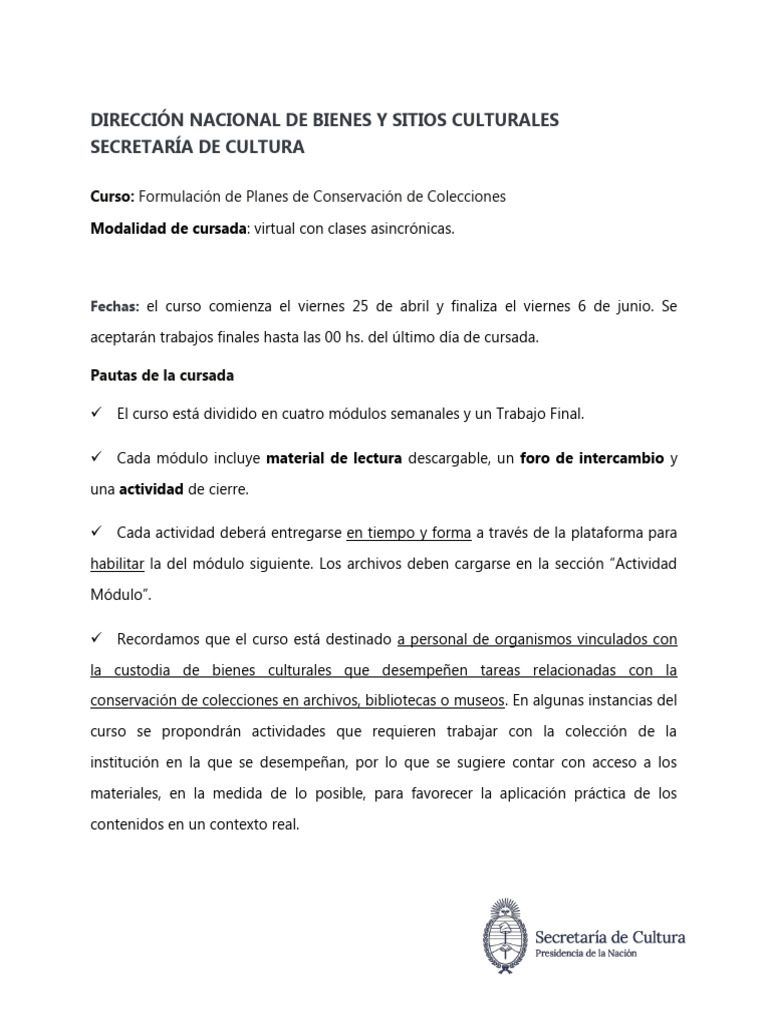 PAUTAS y CRONOGRAMA Del Curso FPCC 2025 | PDF