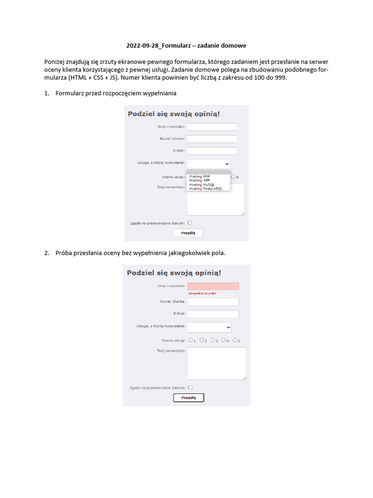 2022 09 28 - Zadanie | PDF