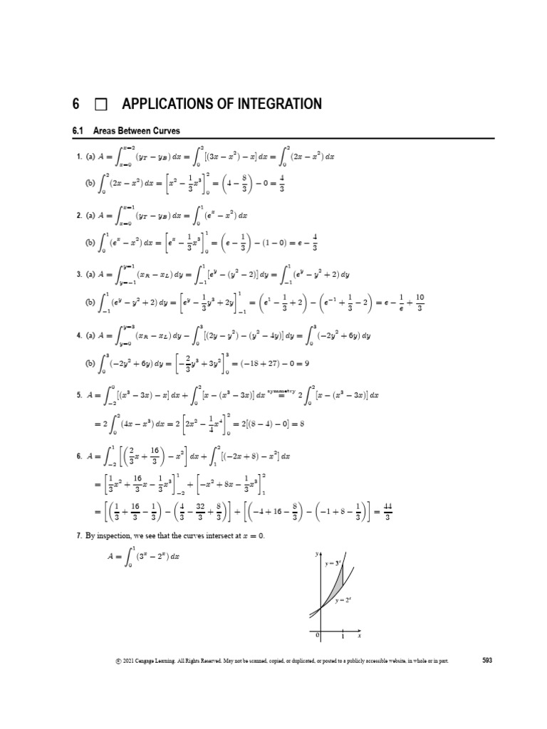 Chapter 6 Applications of Integration | PDF | Mathematical Objects | Mathematics