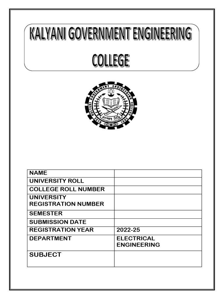 FRONT PAGE KGEC | PDF