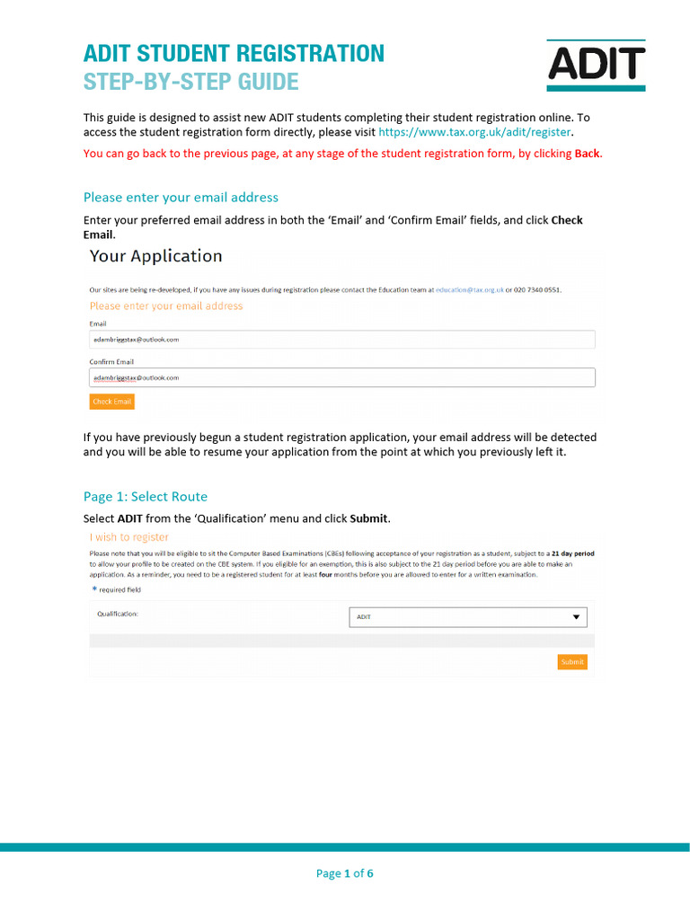 ADIT Student Registration Guide | PDF | Invoice