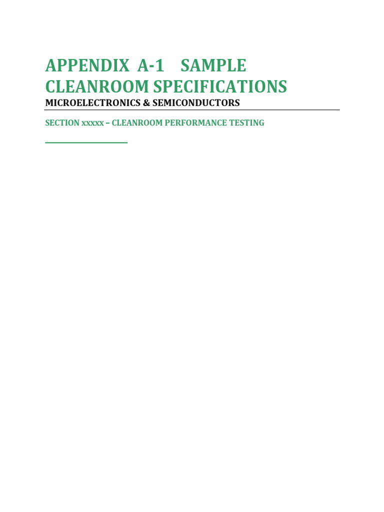 Appendix A 1 Sample Cleanroom 20da70 | PDF | Pressure Measurement | Calibration