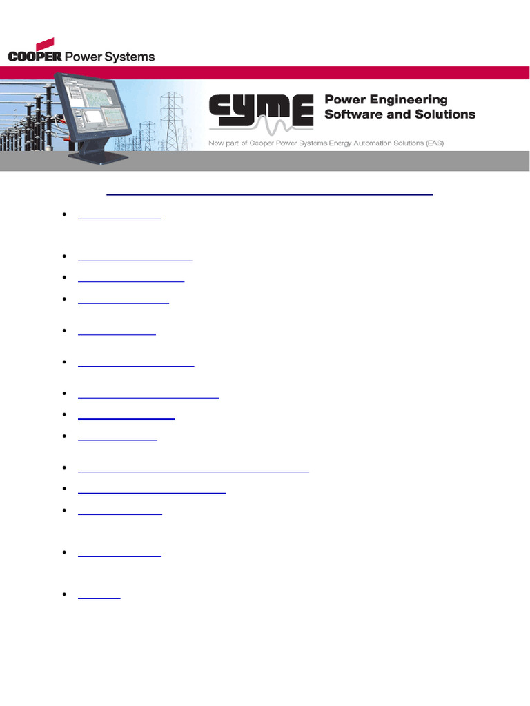 CYMDIST - Software Modules in Brief | PDF | Reliability Engineering ...