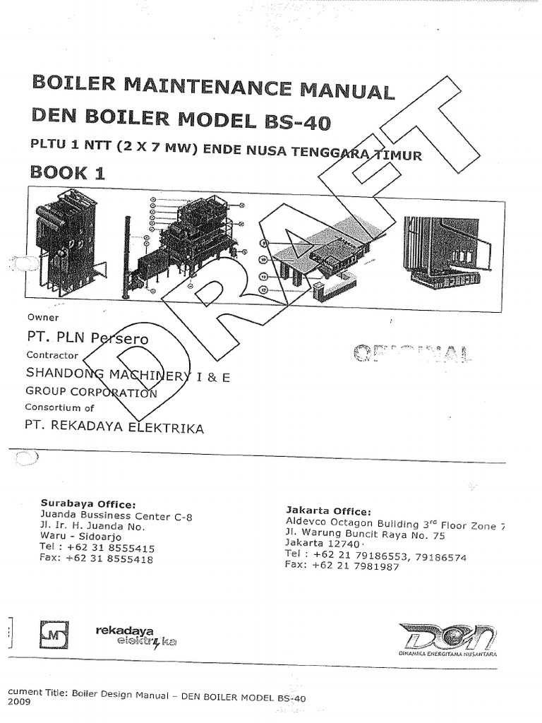 PLTU 1 NTT ENDE - Boiler Design Manual DEN Boiler Model BS 40 - BOOK 1 ...