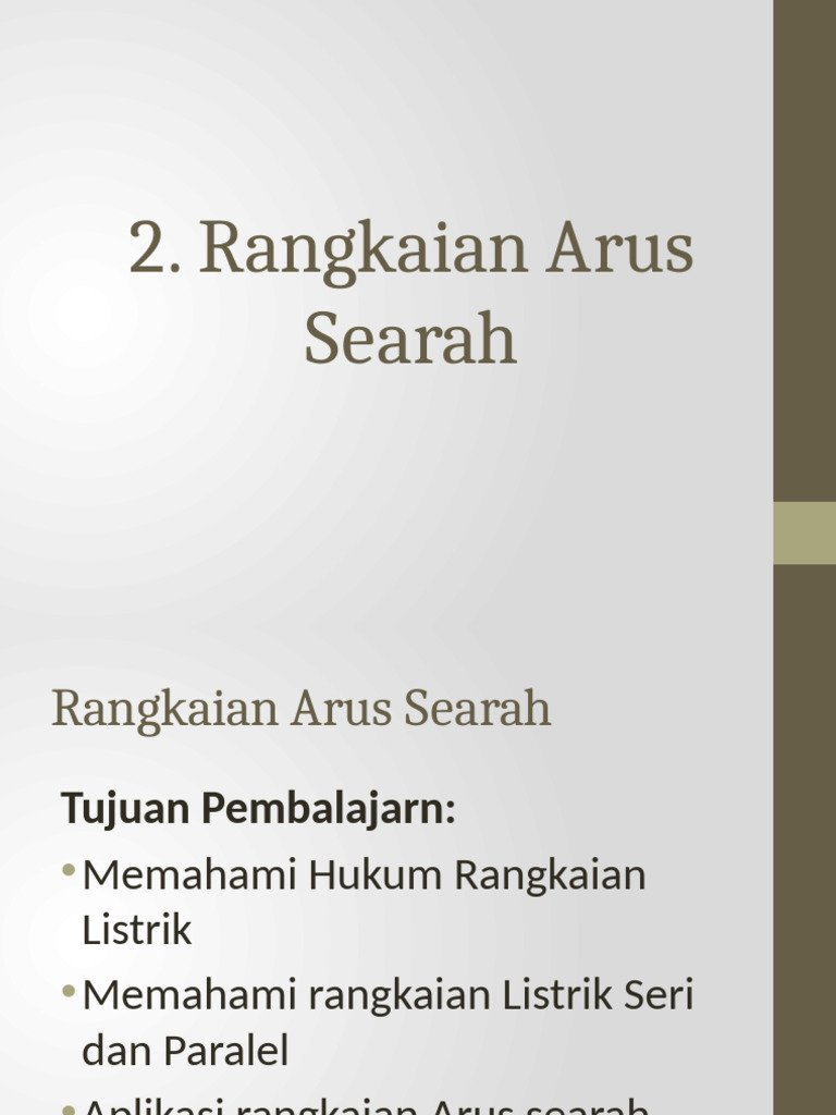 Rangkaian Arus Searah: Seri dan Paralel | PDF