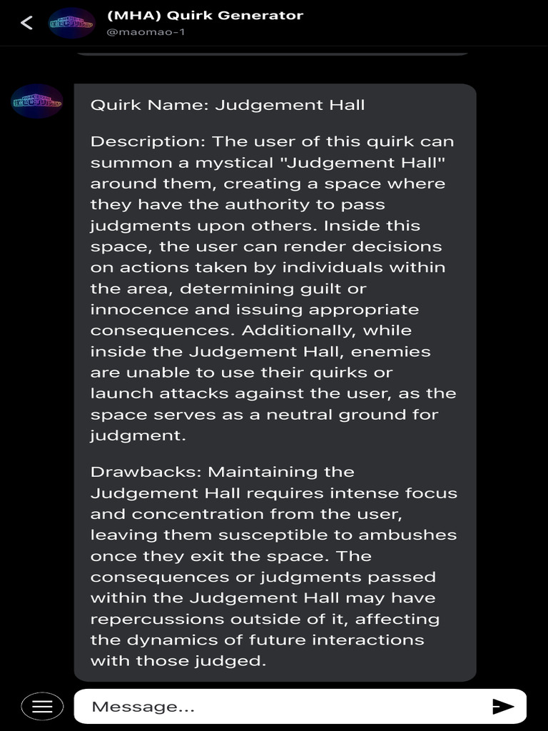 (MHA) Quirk Generator Baaa | PDF