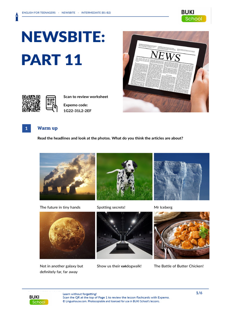 Newsbite Part 11 British English Student B1 B2 | PDF
