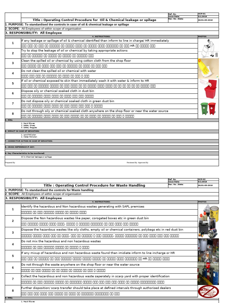 OCP 1 To 5 Environment & Safety | PDF